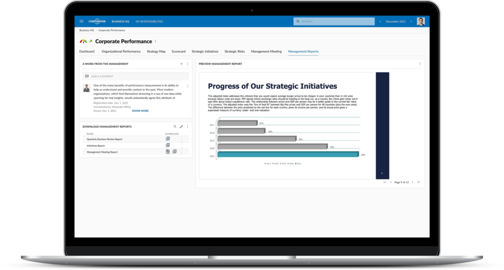 Corporate Performance Management Software | Performance Management ...
