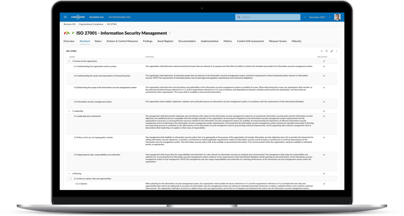 ISO Compliance Software | Compliance Management Solutions | Corporater