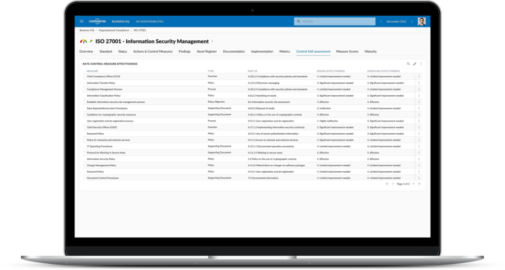 ISO Compliance Software | Compliance Management Solutions | Corporater