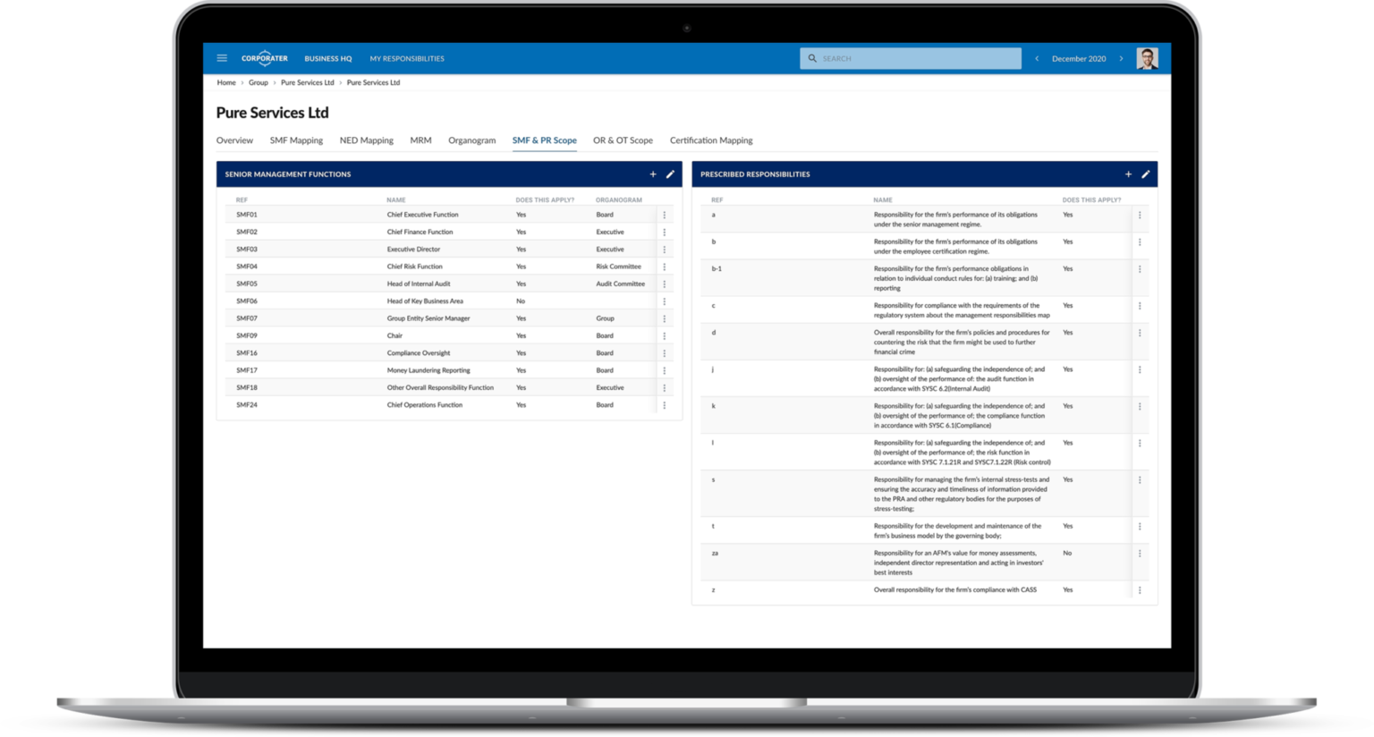 SMCR Software | Senior Managers and Certification Regime Software ...