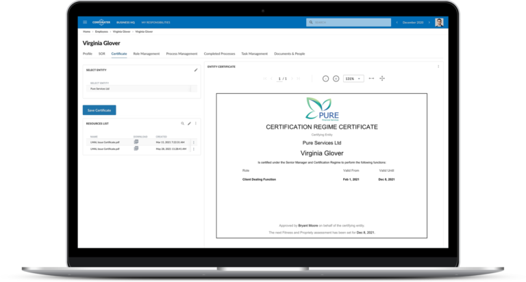 SMCR Software | Senior Managers and Certification Regime Software ...