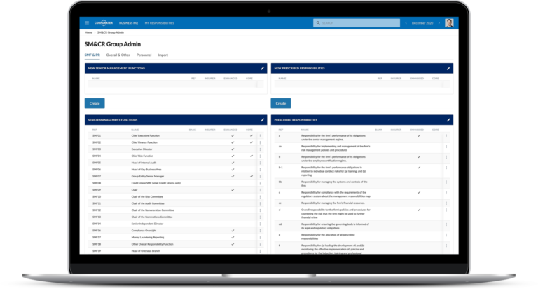SMCR Software | Senior Managers and Certification Regime Software ...