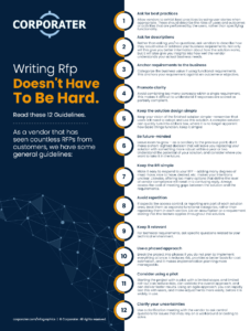 12 Guidelines to help you with writing an RFP | Infographics | Corporater